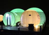 China Custom 3 Room Inflatable Bubble Tent Hotel 5m Bedroom 4m Washroom Steel Tunnel for sale