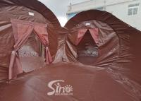 China 4m Dome Clear Top Glamping Bubble Hotel with Steel Frame Tunnel and Aluminium Door for sale