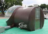 China 3m Dome Clear Inflatable Bubble Tent with Steel Frame Tunnel and Aluminium Door for Beach Hotel for sale