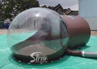 China 3m Dome Clear Inflatable Bubble Tent with Steel Frame Tunnel and Aluminium Door for Beach Hotel for sale