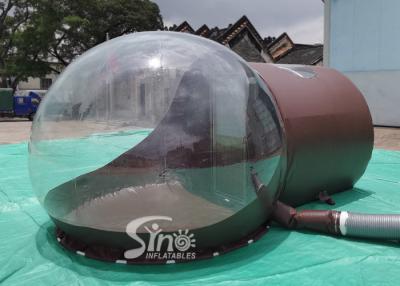 China 3m Dome Clear Inflatable Bubble Tent with Steel Frame Tunnel and Aluminium Door for Beach Hotel for sale