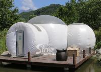 China Inflatable Bubble Tent Hotel 2 Rooms with Bathroom 5m Dome 4m Dome Lock Doors for sale