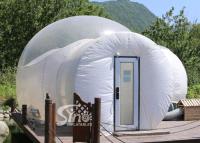 China Inflatable Bubble Tent Hotel 2 Rooms with Bathroom 5m Dome 4m Dome Lock Doors for sale