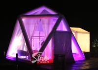 China Custom Inflatable Bubble Hotel Tent 0.8mm Clear PVC Airtight Camping Glamping for sale