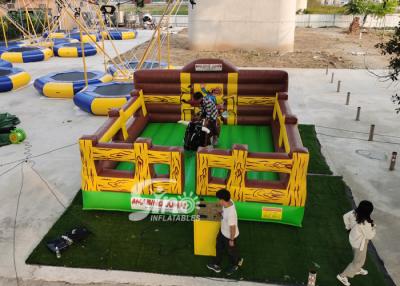 China Commercial Inflatable Mechanical Bull Ride 5m x 5m with Control Panel for Kids and Adults for sale