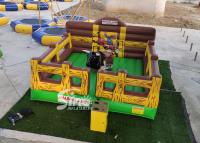 China Commercial Inflatable Mechanical Bull Ride 5m x 5m with Control Panel for Kids and Adults for sale