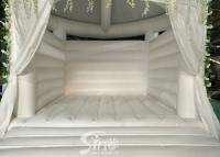 China 5x4m Inflatable Wedding White Bouncy Castle with Flower Decoration for Events for sale