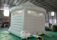 China 5x4m Inflatable Wedding White Bouncy Castle with Flower Decoration for Events for sale
