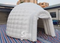 China 5m Inflatable Igloo Dome Tent White PVC Party Tent with Entrance Tunnel CE Certified for sale