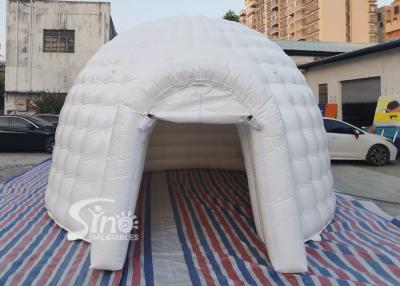China 5m Inflatable Igloo Dome Tent White PVC Party Tent with Entrance Tunnel CE Certified for sale