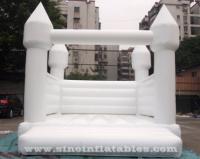 China All White Wedding Bounce House 13x13ft EN14960 Certified Inflatable Bouncy Castle for Adults for sale