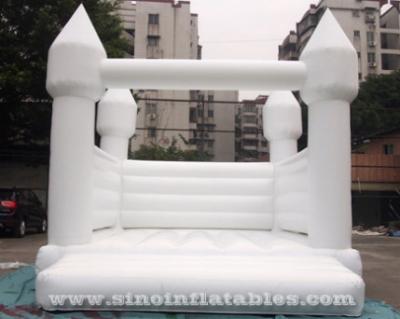 China All White Wedding Bounce House 13x13ft EN14960 Certified Inflatable Bouncy Castle for Adults for sale