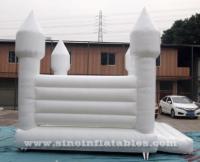 China All White Wedding Bounce House 13x13ft EN14960 Certified Inflatable Bouncy Castle for Adults for sale