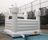 China All White Wedding Bounce House 13x13ft EN14960 Certified Inflatable Bouncy Castle for Adults for sale
