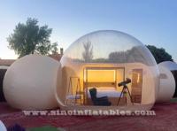 China 5m Clear Dome Inflatable Bubble Lodge Hotel with Silent Blower Glamping Suite for sale