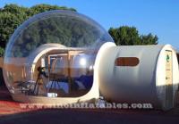 China 5m Clear Dome Inflatable Bubble Lodge Hotel with Silent Blower Glamping Suite for sale
