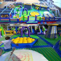 China 40x30m World's Biggest Indoor Inflatable Theme Park Lead Free PVC Tarpaulin 2600kg for sale