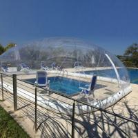 China Transparent Inflatable Pool Cover 10x8m Rectangular Blow Up Dome for Outdoor Use for sale