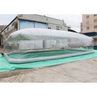China 12x6m Portable Clear Inflatable Pool Cover Tent with Grey Ceiling for Swimming Pool for sale