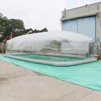 China 12x6m Portable Clear Inflatable Pool Cover Tent with Grey Ceiling for Swimming Pool for sale
