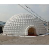 China 18m White Giant Inflatable Igloo Dome Tent with 3 Tunnel Entrances for Events for sale