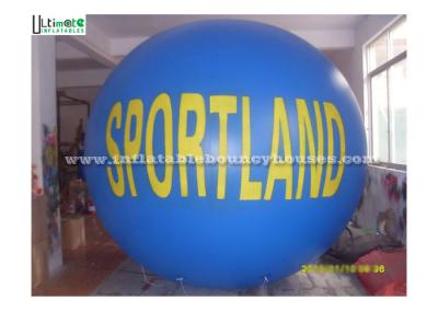 China Blue / White Big Advertising Inflatables , Inflatable Helium Balloon for sale