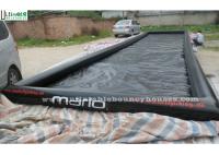 China Commercial Inflatable Pool 18m x 4m 0.9mm PVC Tarpaulin Black Water Park for sale