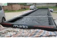 China Commercial Inflatable Pool 18m x 4m 0.9mm PVC Tarpaulin Black Water Park for sale
