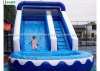 China Commercial Inflatable Water Slide with Pool 24ft x 13ft Ocean Blue for Outdoor Parties for sale