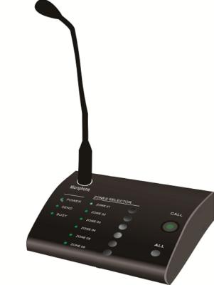 China FTD Audio Matrix Amplifier Black 6 Zone Gooseneck Remote Call Paging Microphone Black for sale