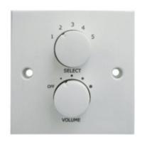 China PA system ABS 6W 100V Speaker Volume Control White 100V Line Attenuator for sale