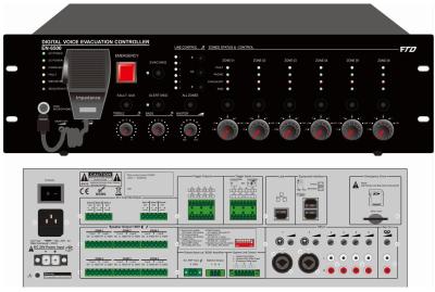 China Voice Evacuation System 500w 6 Zone Evac Controller Digital Voice Evacuation System for sale