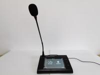 China 120 Zone Capacity Voice Evacuation Gooseneck Wireless System Touch Screen Remote Paging Microphone for sale