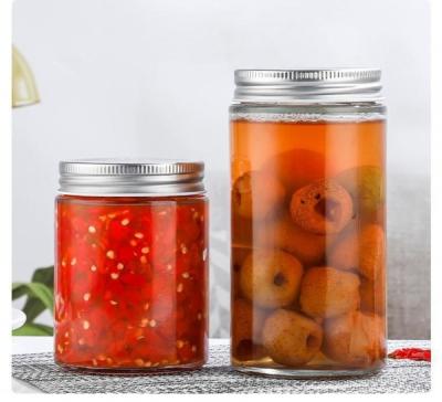 China 73mm Diameter Round Storage Jar Empty Clear Glass Jar With Long Sercive Life for sale