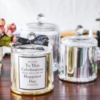 China High Transparency Candle Glass Jar Customized Logo Candle Jar for sale