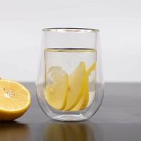 China Coffee Tea Double Wall Glass Cup Mug Home Use  Durable Glass Cup for sale