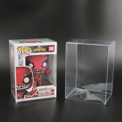 China 4-inch 0.5mm PET Auto Lock Funko Pop Protector Box - Clear Display Case for Collectible Figures for sale