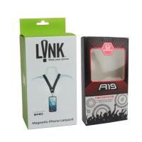 China Custom Printed Electronic Packaging Box 0.2-0.6mm Thickness for Charger Earphone USB Cable Custom Logo for sale