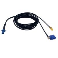 China SMA GPS Power Battery Cable 2M 5M Fakra C Male Right Angle Y Type Splitter for sale