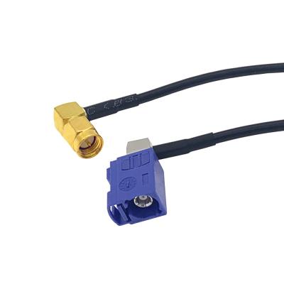 China SMA GPS Power Battery Cable 2M 5M Fakra C Male Right Angle Y Type Splitter for sale