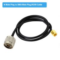 China RF Coaxial Automotive Wiring Harness RG-58 Coaxial Cable N Type To SMA 15cm 50cm 1m 2m for sale