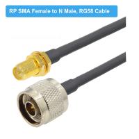 China RF Coaxial Automotive Wiring Harness RG-58 Coaxial Cable N Type To SMA 15cm 50cm 1m 2m for sale