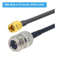 China RF Coaxial Automotive Wiring Harness RG-58 Coaxial Cable N Type To SMA 15cm 50cm 1m 2m for sale