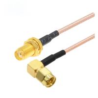 China Right Angle SMA Male TO Female Cable RF Antenna Extension RG316 Coaxial Cable for sale
