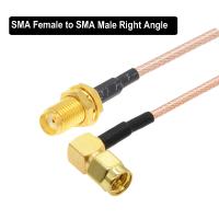 China Right Angle SMA Male TO Female Cable RF Antenna Extension RG316 Coaxial Cable for sale