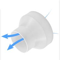 China ABS Exhaust Ventilation Pipe Reducer 110 To 75 150 110 200 150 for sale