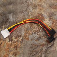 China 15.5cm 4 Pin Cable Wire Harness IDE Male To Dual SATA 15 Pin for sale