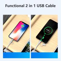 China 5V 2A 2 In 1 USB Data Transfer Cables for sale