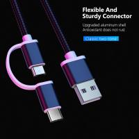 China 5V 2A 2 In 1 USB Data Transfer Cables for sale