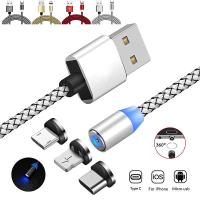 China TPE USB Type C Magnetic Charging Cable 100cm USB Data Transfer Cables 360 Degree for sale